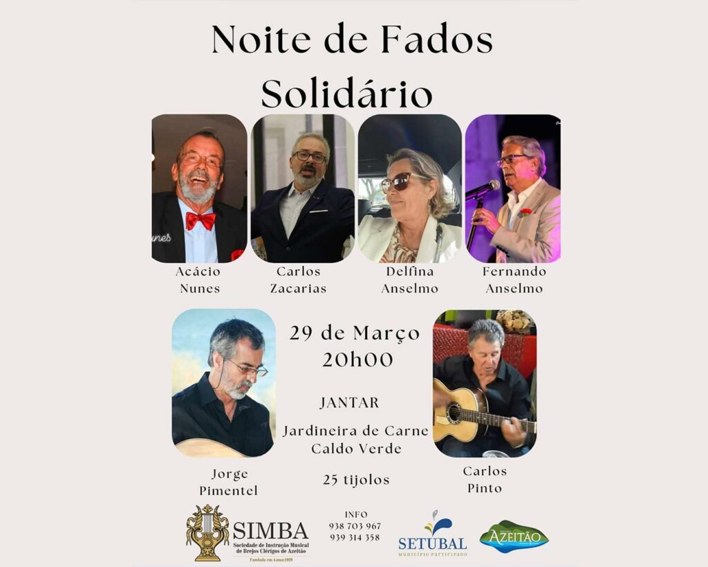 SIMBA – Noite de Fados Solidário – 29 de Março – Azeitão